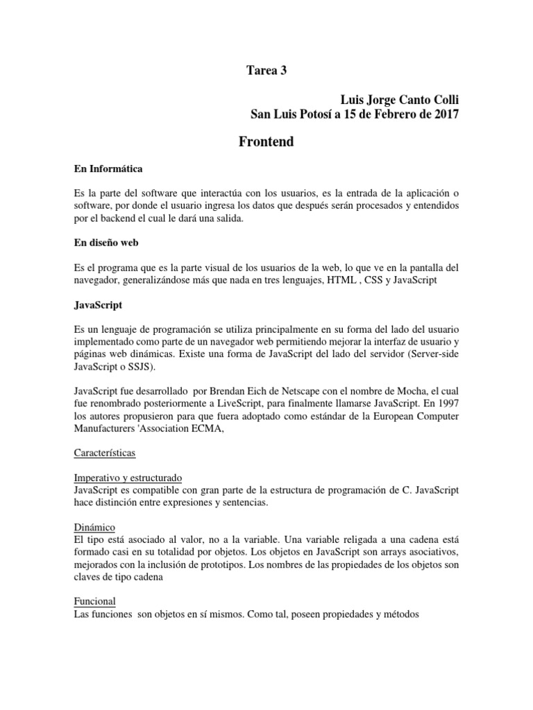 Tarea 3 | PDF | Script Java | HTML Tarea 3 | PDF | Script Java | HTML