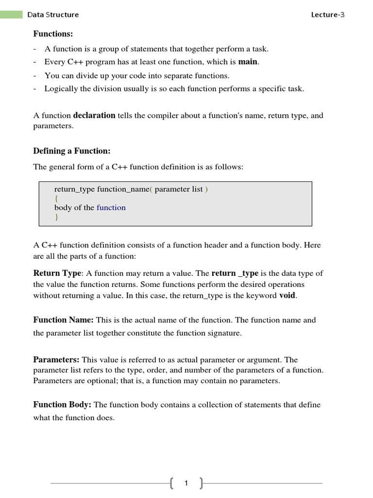 Lec 3 Pdf Parameter Computer Programming Subroutine