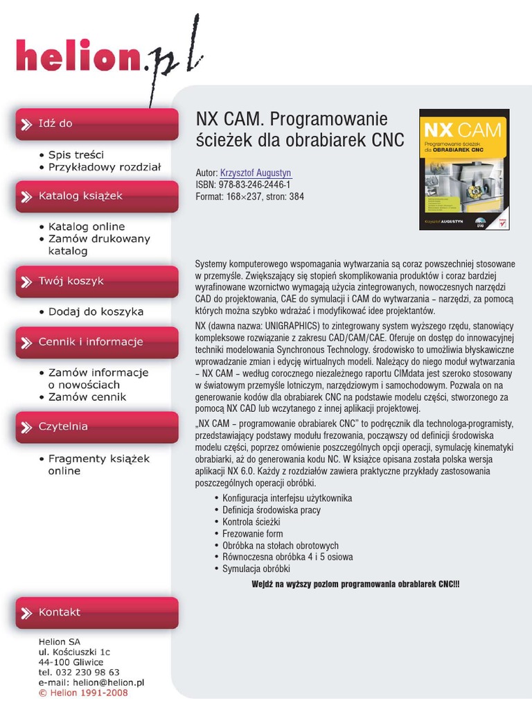 NX CAM. Programowanie Ścieżek Dla Obrabiarek CNC | PDF