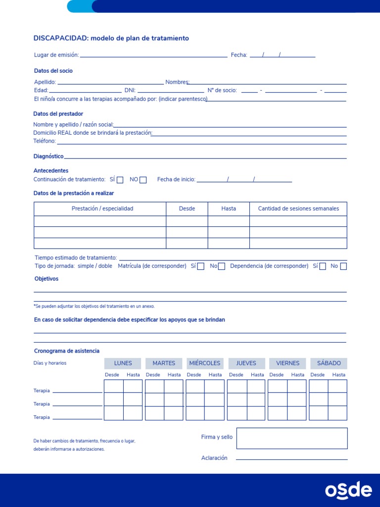 Plan De Tratamiento Pdf