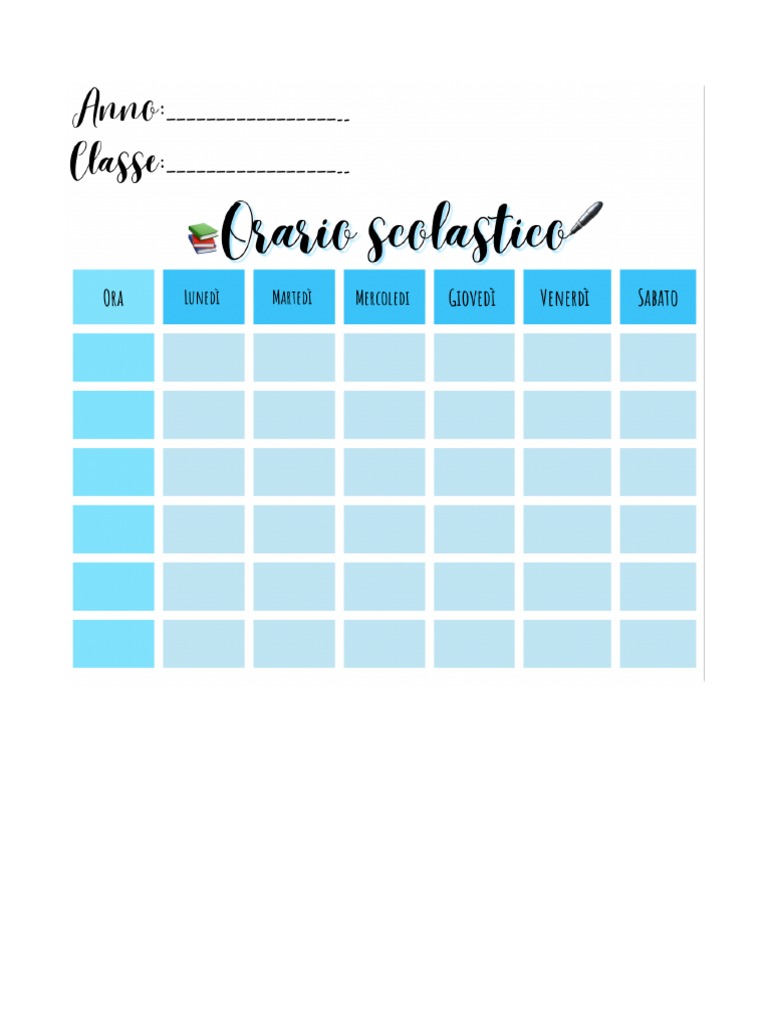 Orario Scolastico? | PDF