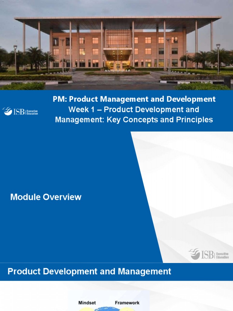 ISB - PM - M1-Product Development and Management - Key Concepts and ...