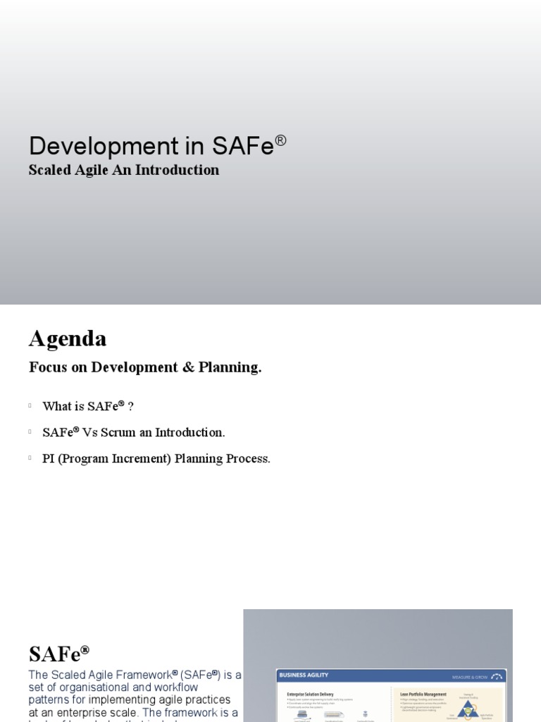 Safe | PDF | Agile Software Development | Scrum (Software Development)