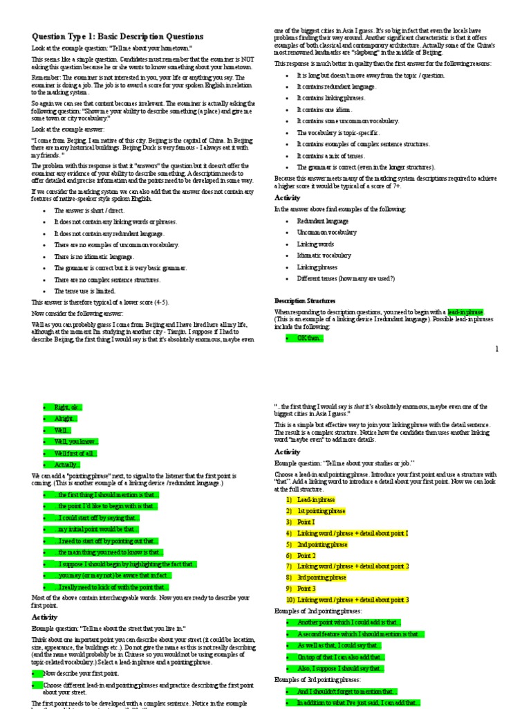 IELTS Speaking Strategies by Mat Clark | PDF | Question | Phrase