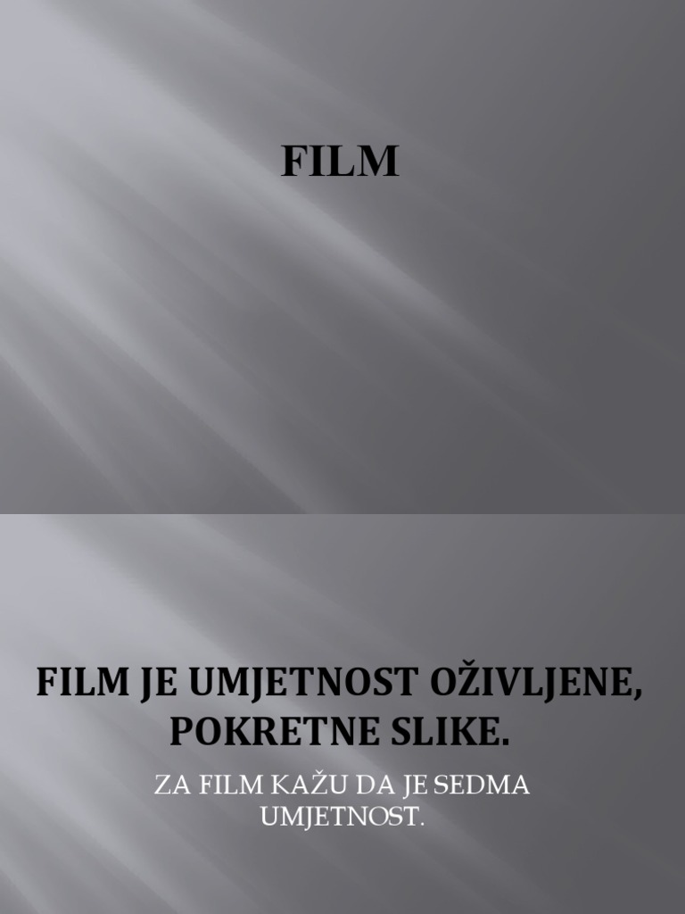 FILM-razvoj I Vrste Prezentacija | PDF