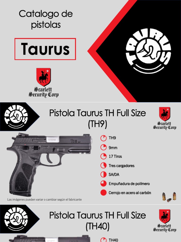 Catalago de Pistolas Taurus | PDF | Rifle | Equipo