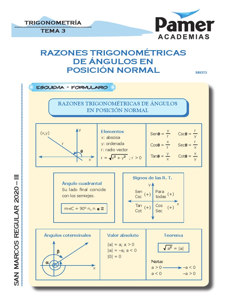 Trigonometria - Sem 3 | PDF | Trigonometría | Geometría Trigonometria - Sem 3 | PDF | Trigonometría | Geometría