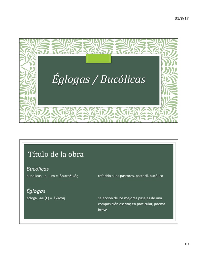 2 - Virgilio, Égloga IV - Introducción A Églogas | PDF | Literatura ...