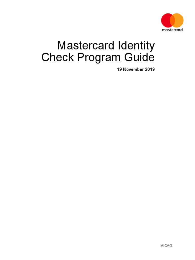 Mastercard Identity Check Program | PDF | Emv | Stored Value Card