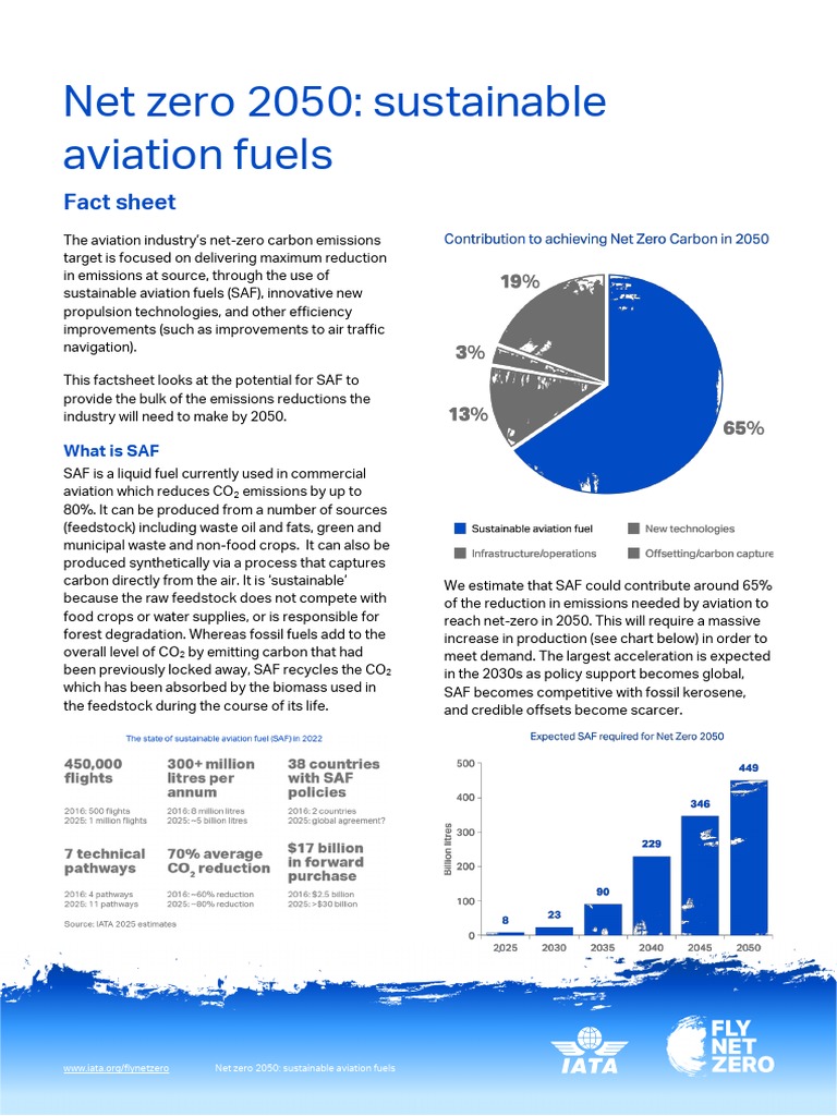 Sustainable Aviation Fuels for Net Zero 2050 | PDF | Low Carbon Economy ...