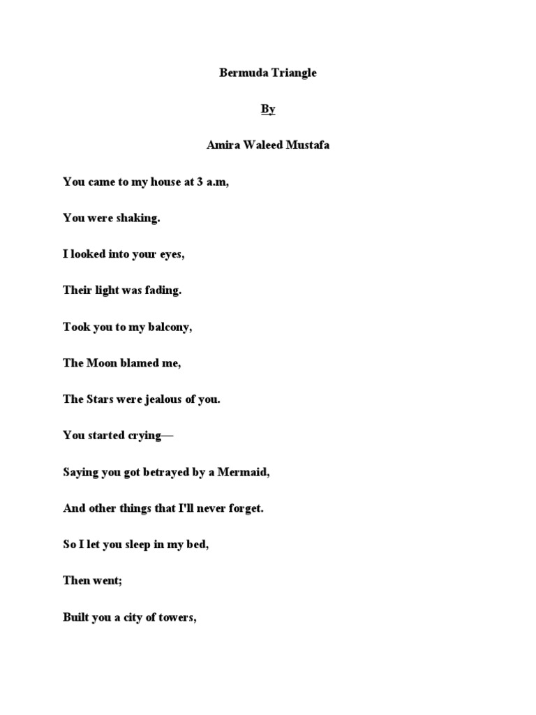 Bermuda Triangle Poem | PDF | Poetry