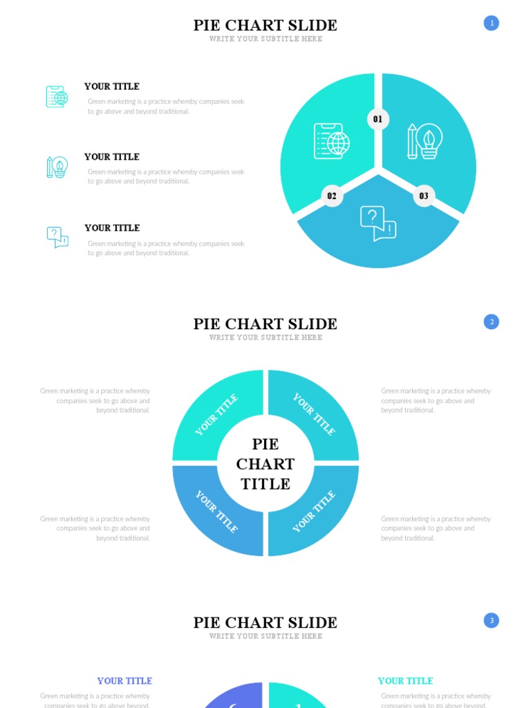 Pie Chart Slides Powerpoint Template | PDF | Marketing | Brand