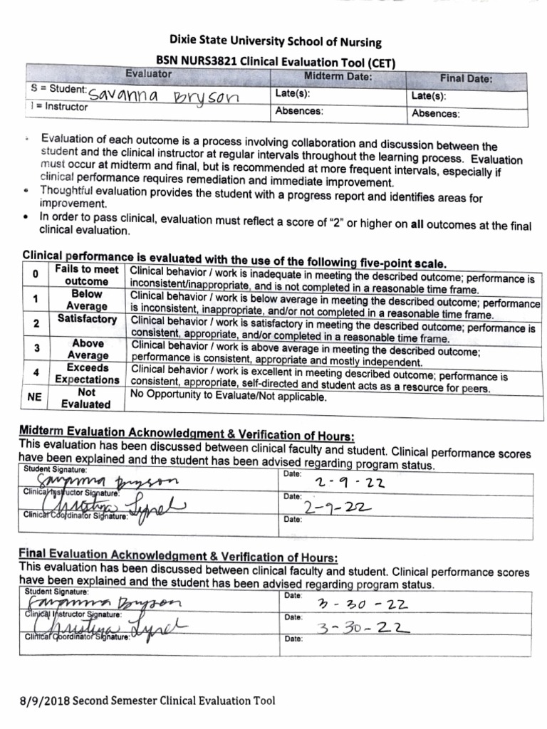 Final Evaluation Clinical | PDF