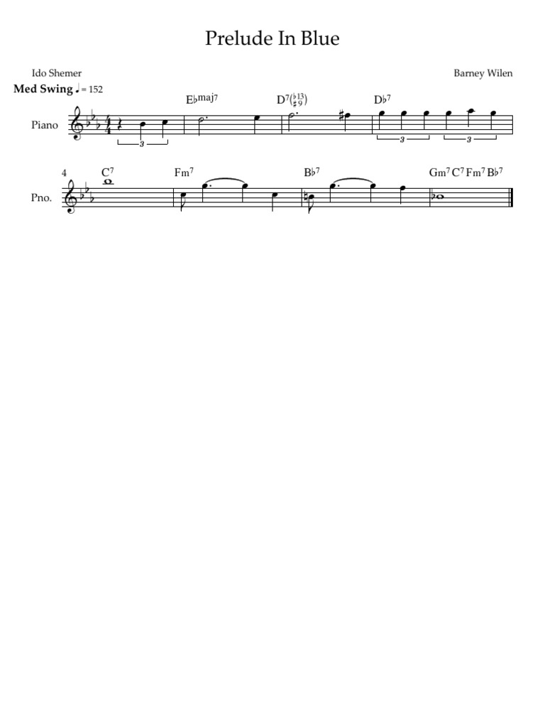 Prelude in Blue - Full Score | PDF