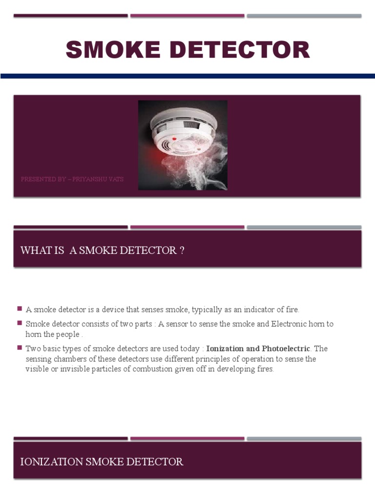 Smoke Detector | PDF | Electromagnetic Radiation | Chemistry