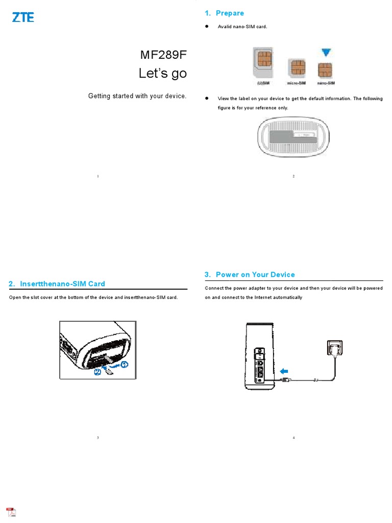 Zte MF289F - Vodaphone 4G+ Router | PDF