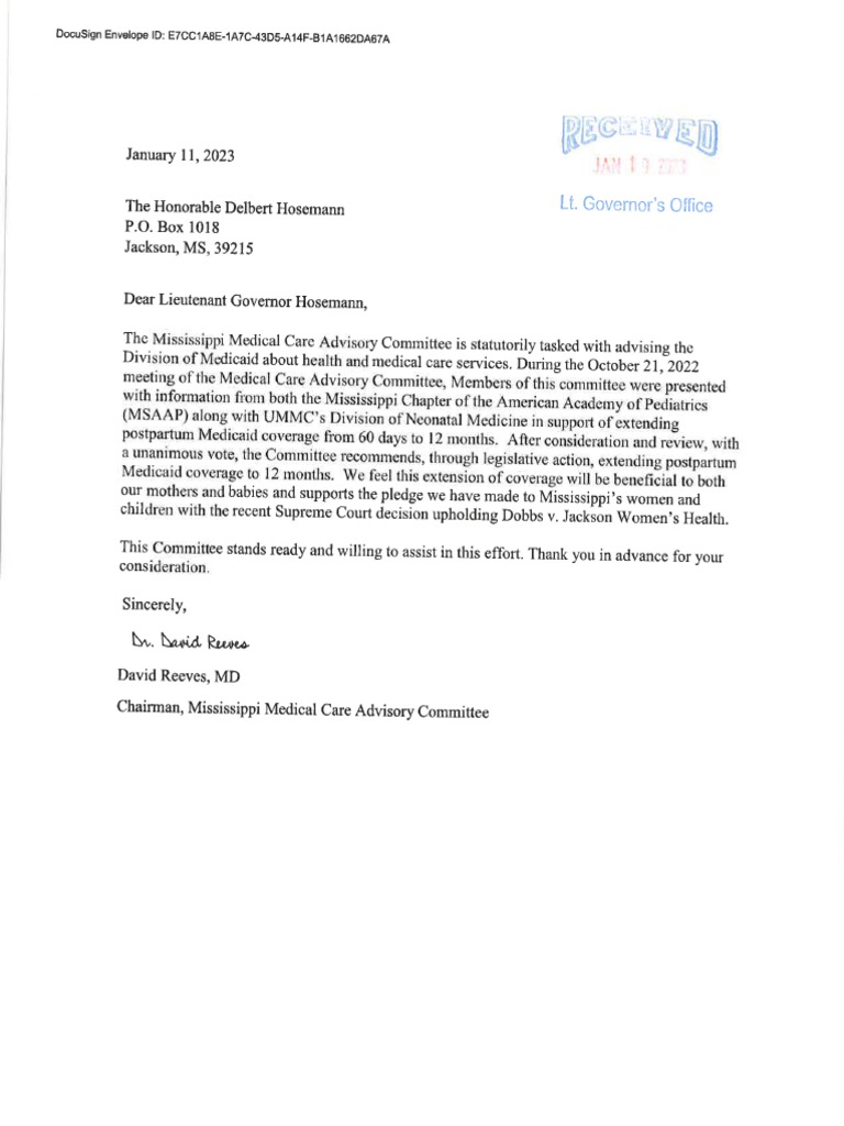 Medical Care Advisory Committee Letter 1.20.23 | PDF