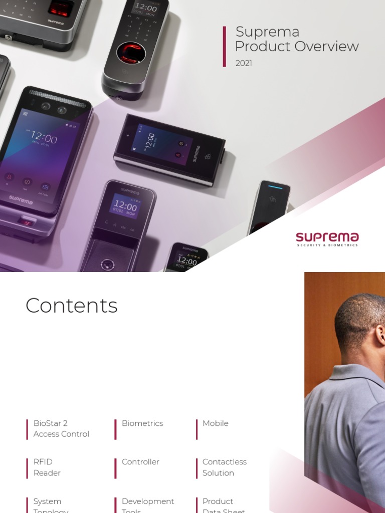 Suprema Product Line Up Brochure | PDF | Access Control | Biometrics