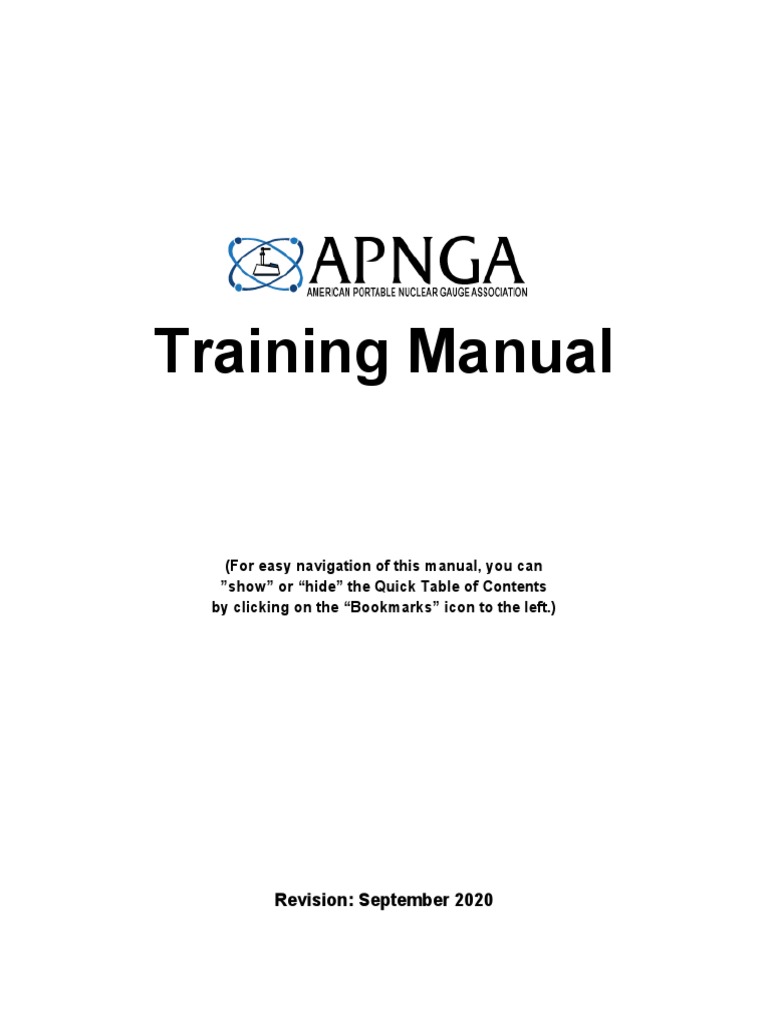 APNGA Training Manual 2020rev | PDF | Atoms | Chemical Elements