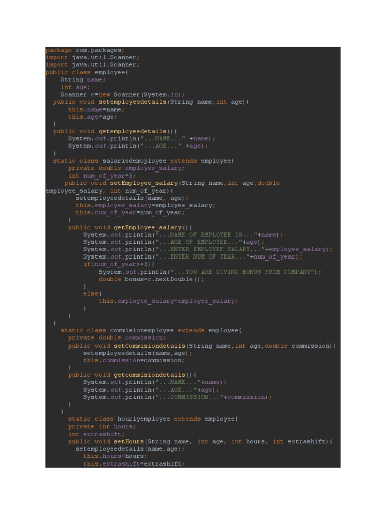 Employee | PDF | Computer Programming | Software Engineering