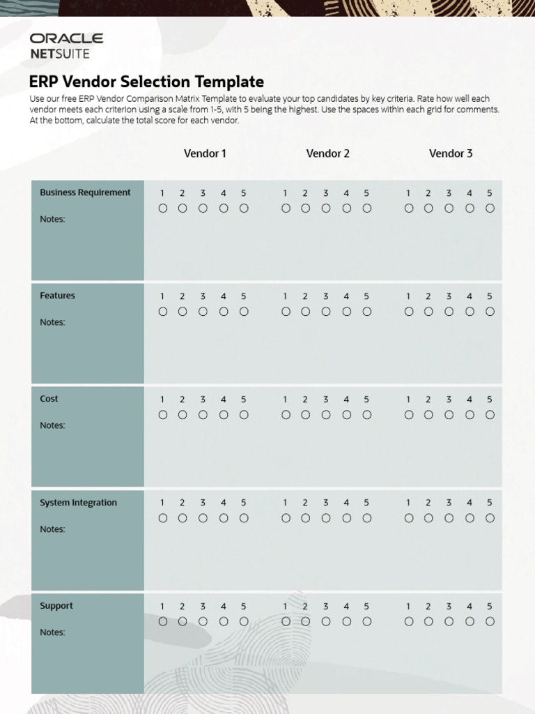 ERP Vendor Evaluation Guide | PDF