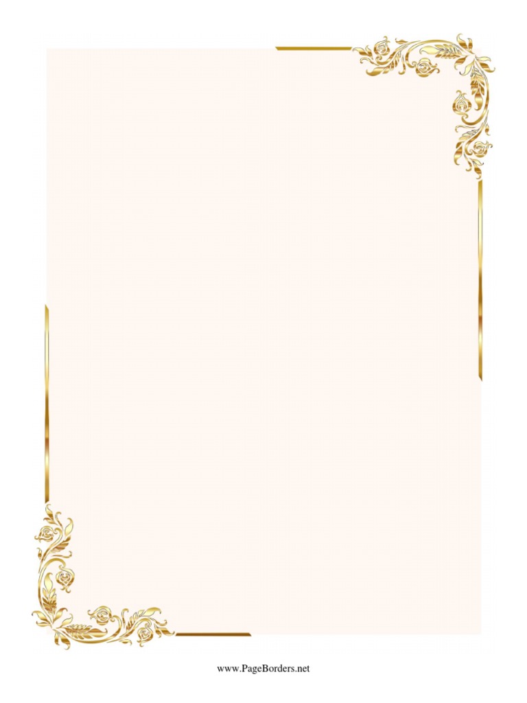 Gold Filigree Border | PDF