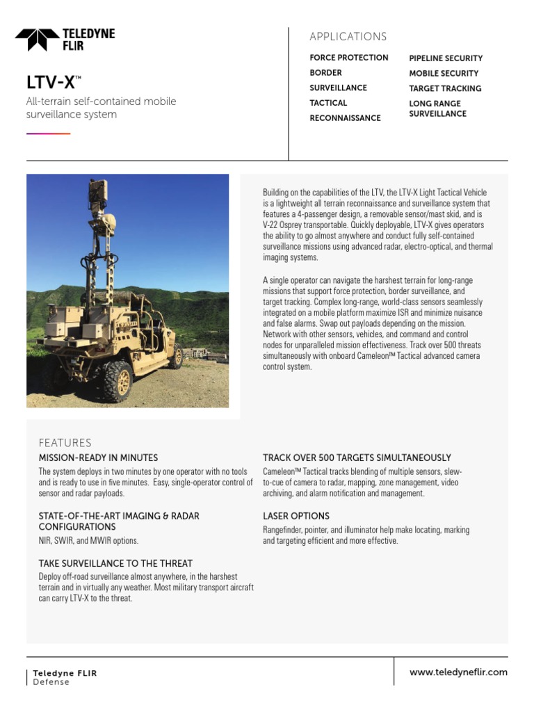 LTV-X Datasheet | PDF | Infrared | Radar