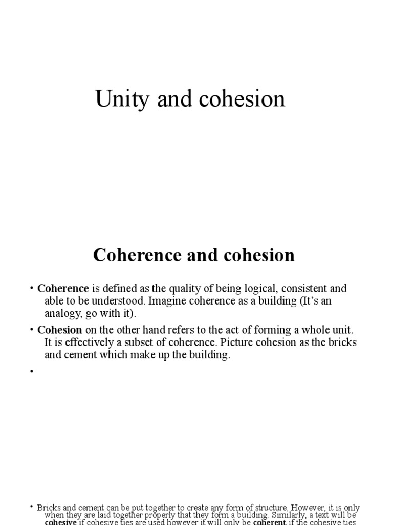 Unity and Coherence | PDF | Logic | Linguistics