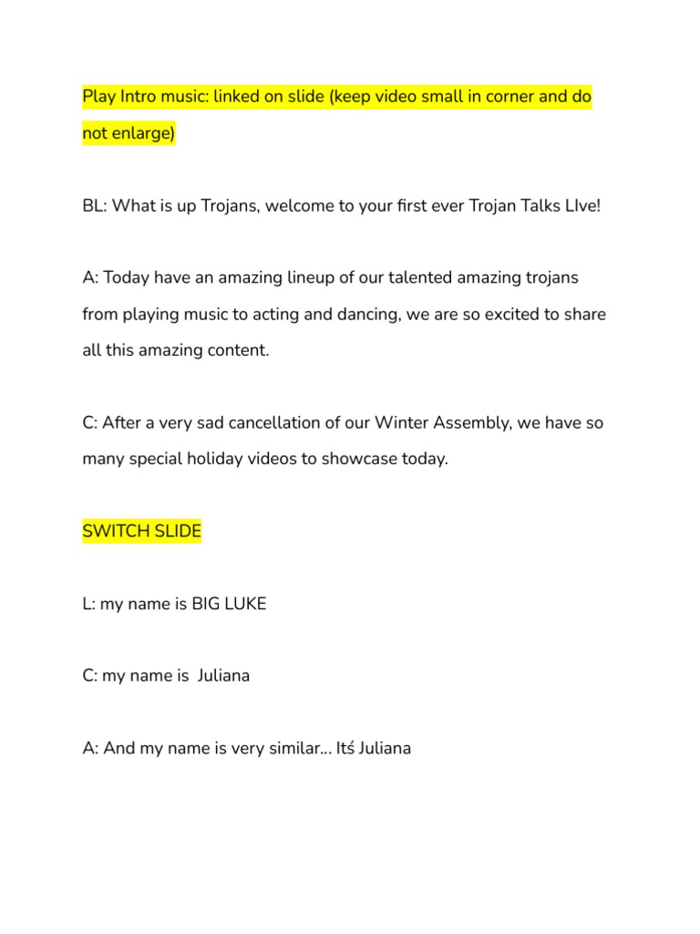 Winter Viewing Script | PDF Winter Viewing Script | PDF