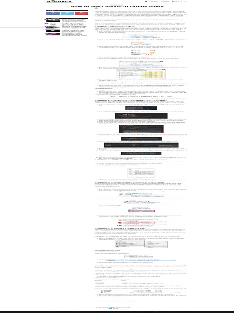 How To Start Steam in Offline Mode | PDF | Application Software ...