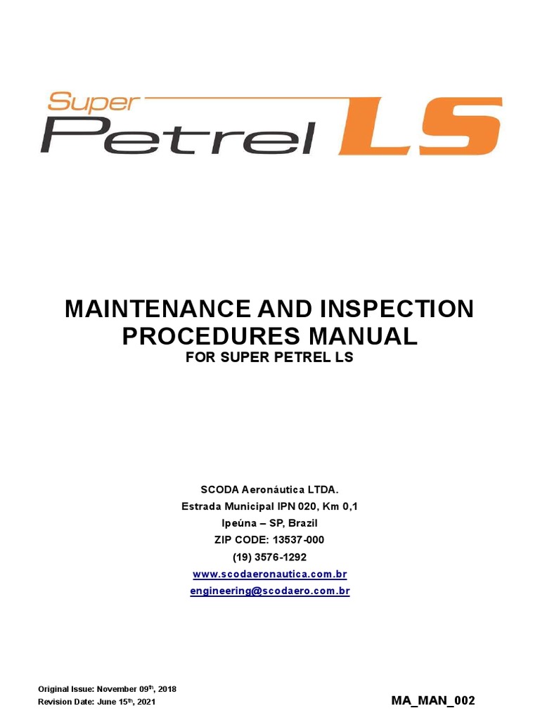 Super Petrel Maintenance Manual 06-15-21 | PDF