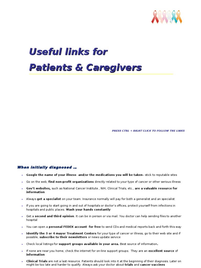 Essential Resources for Cancer Patients | PDF | Palliative Care | Surgery