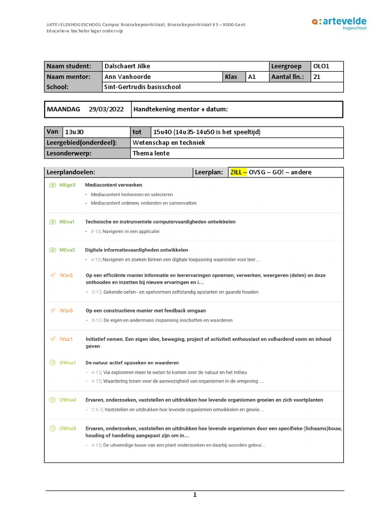 Voorbereiding Wero | PDF