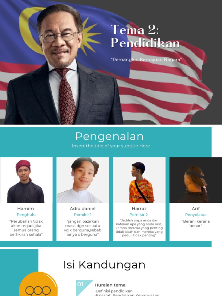 Pembentangan Tema Pendidikan | PDF