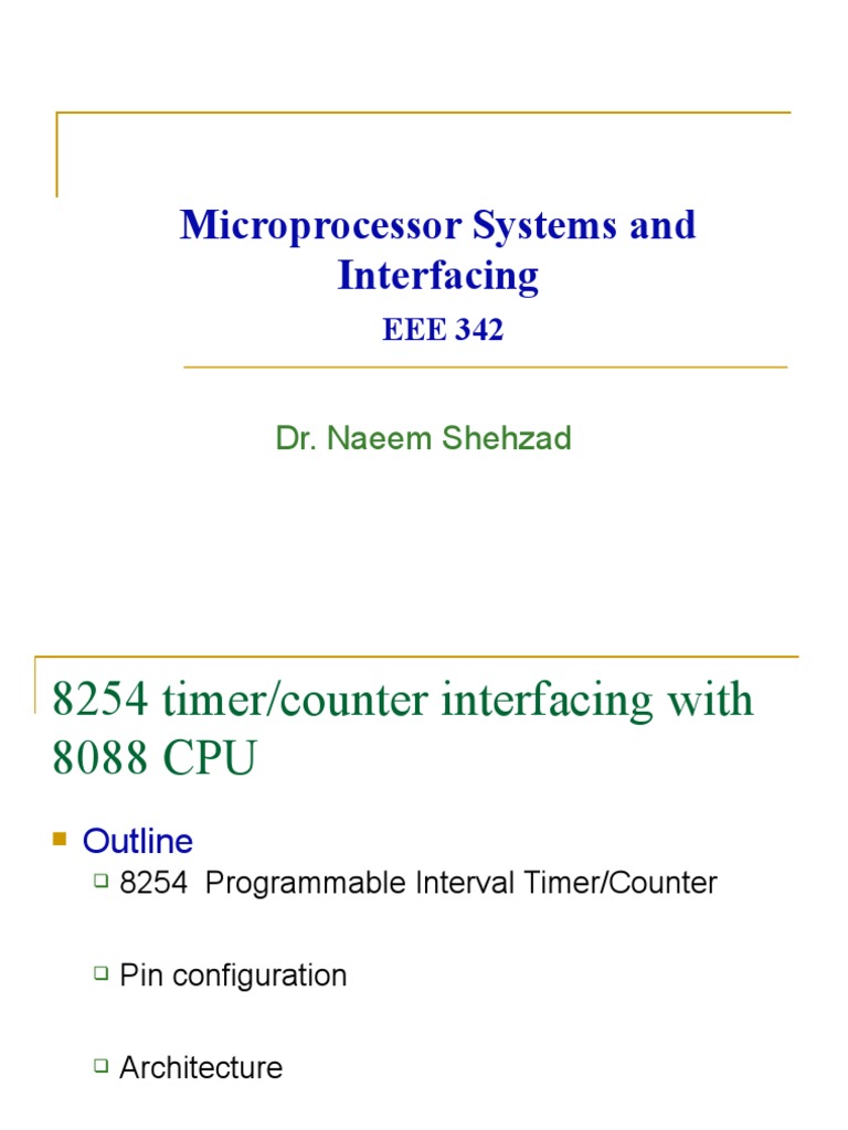 EEE 342 09 Timer 8254 | PDF | Electrical Engineering | Electronic Circuits
