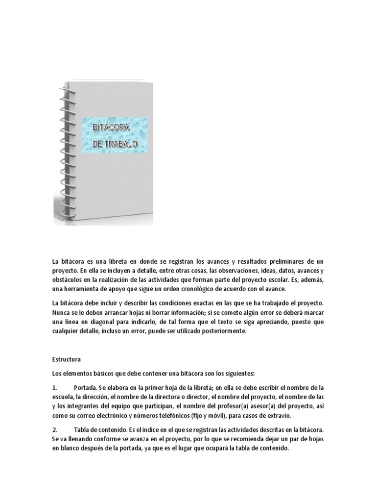 Cómo hacer una bitácora de proyecto | PDF | Blog