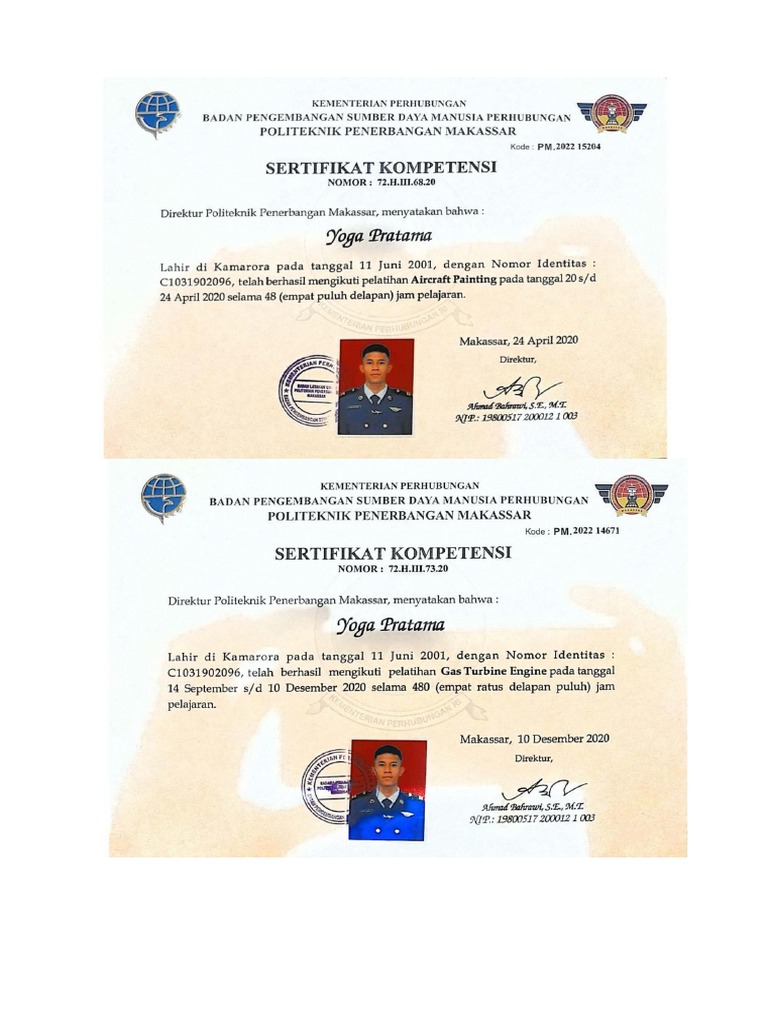 Sertifikat Kompetensi | PDF