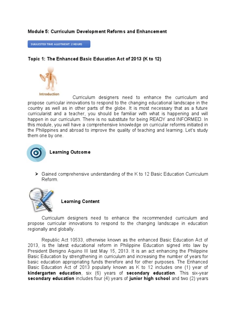 Chapter 5 Curriculum Development Reforms and Enhancement | PDF | Teaching Method | Educational ...