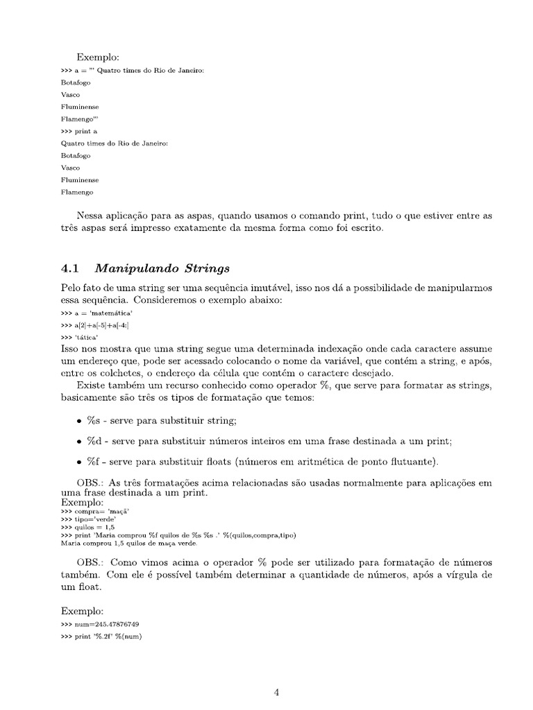 Manipulando Strings No Python Pdf 
