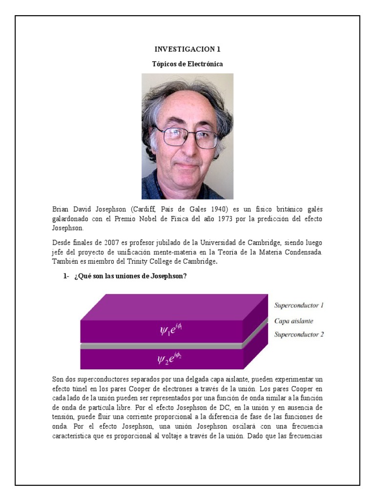 Presentacion 1 - Josephson | PDF | Superconductividad | Electromagnetismo