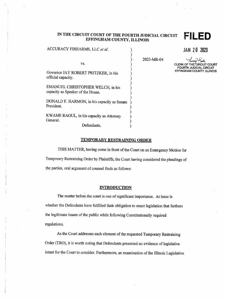 Temporary Restraining Order | PDF