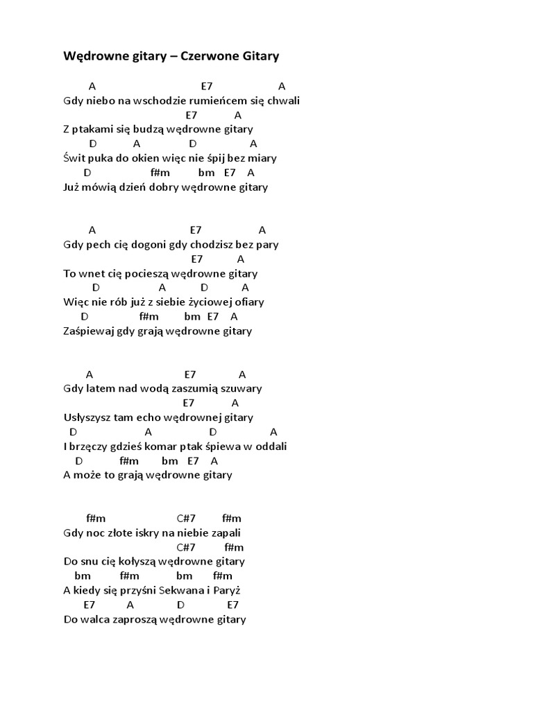 Wędrowne Gitary | PDF