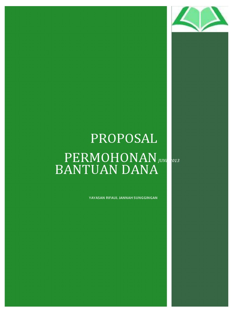 Proposal Bantuan Dana Yayasan Rifaul Jannah | PDF