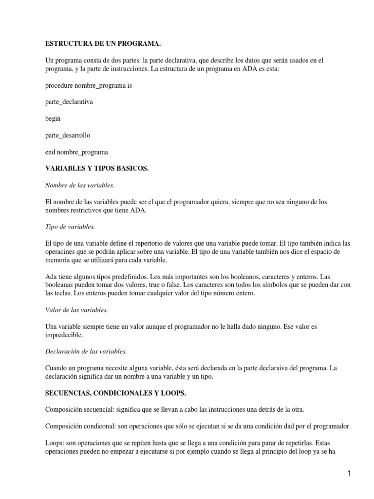 Estructura de Un Programa.: Nombre de Las Variables | PDF | Compilador | Archivo de computadora