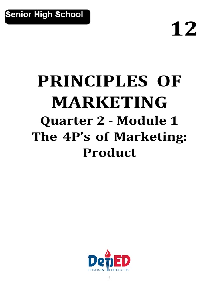 Principles of Marketing q2 m1 | PDF | Goods | Product (Business)