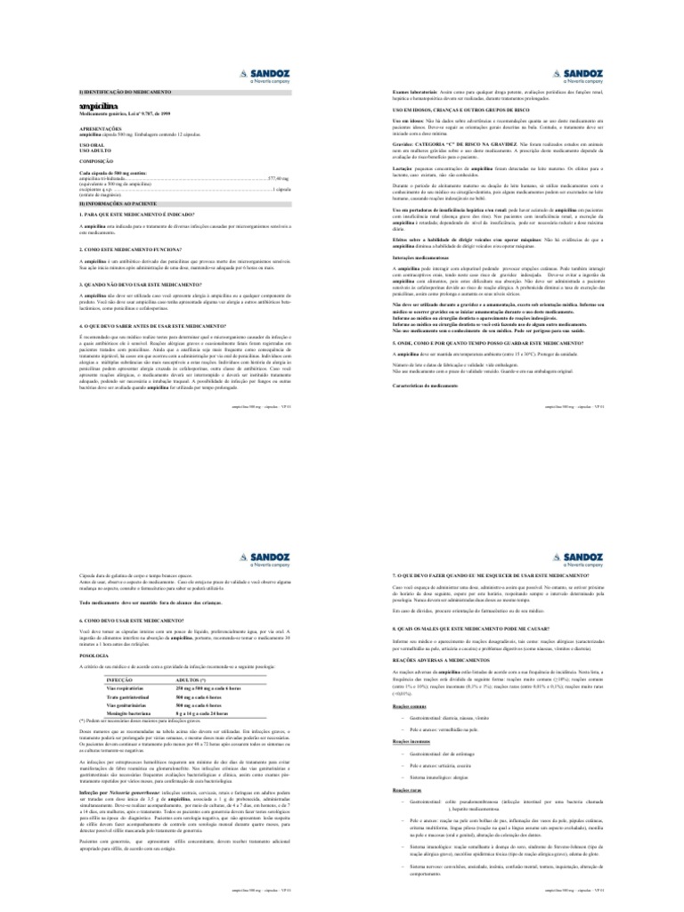 Todas As Bulas | PDF | Penicilina | Especialidades médicas