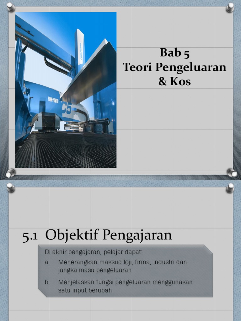 Bab 5.1 - Teori Pengeluaran Dan Kos | PDF