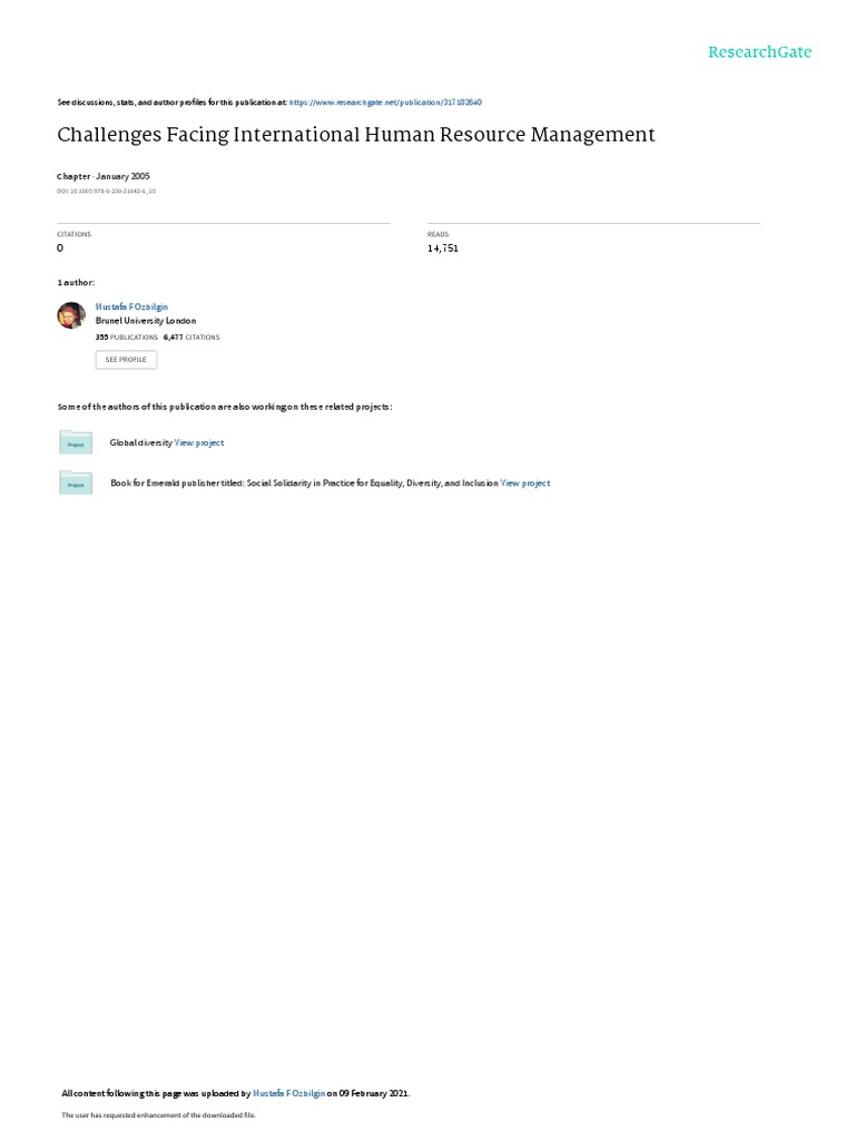 Challenges Facing HRM | PDF | Human Resource Management | Stakeholder ...