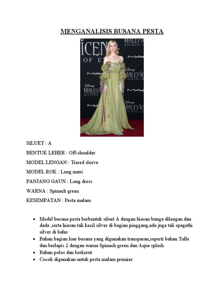 Delia Maharani 12tb2-MENGANALISIS BUSANA PESTA | PDF