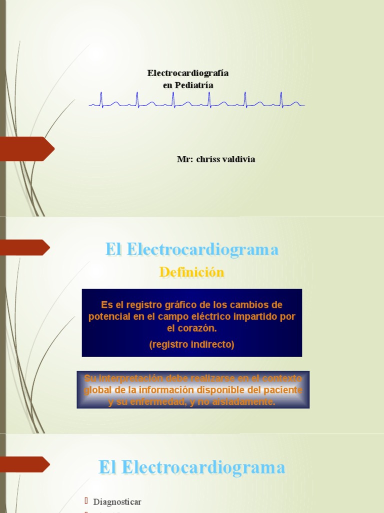 Electrocardiografía en Pediatría | PDF | Electrocardiografia | Medicina ...